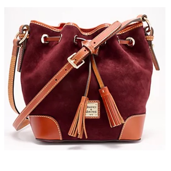 Dooney & Bourke | Bags | Dooney Bourke Suede Drawstring Crossbody ...